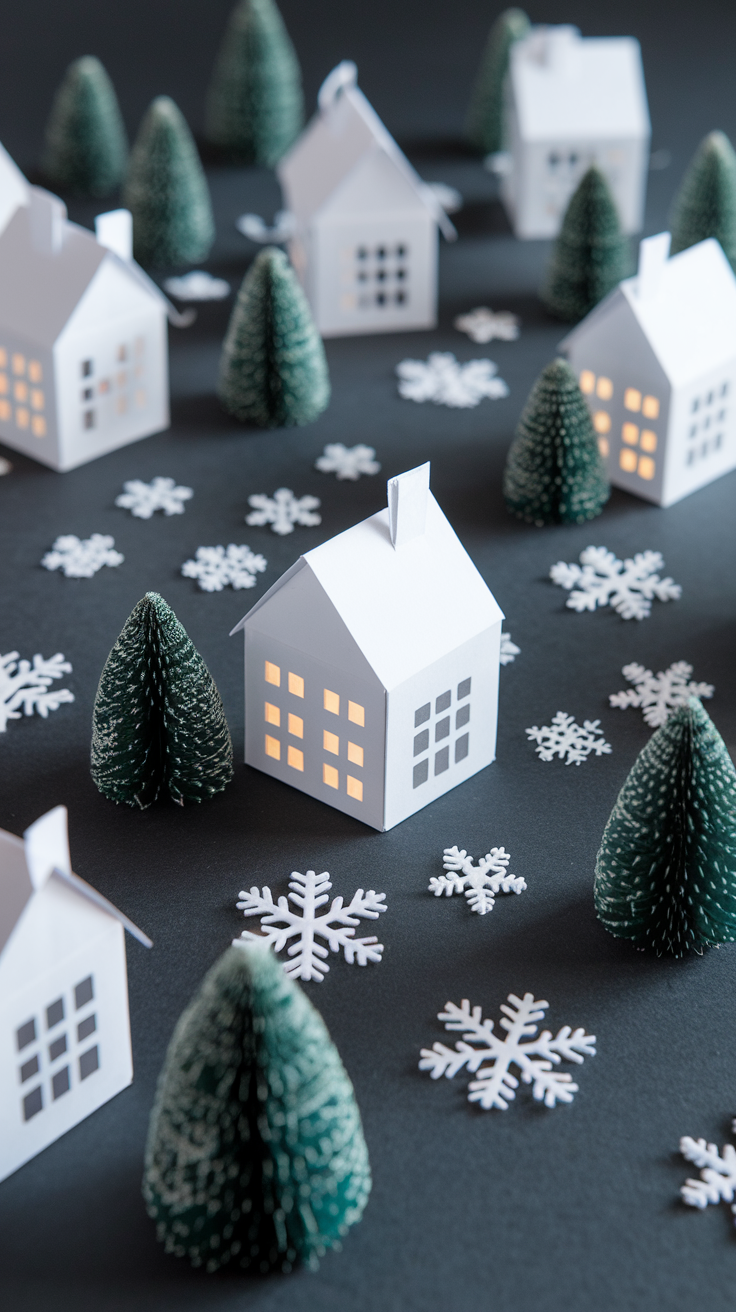 10 Genius DIY Christmas Village Paper Houses You Can Make Today
