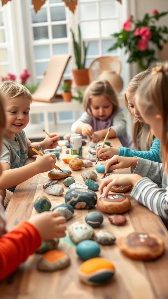 21 Colorful Painted Rock Ideas for Kids to Spark Creativity