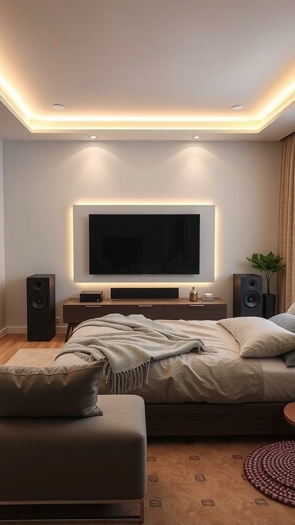 15 Creative Bedroom TV Wall Ideas for Stylish Entertainment Spaces ...