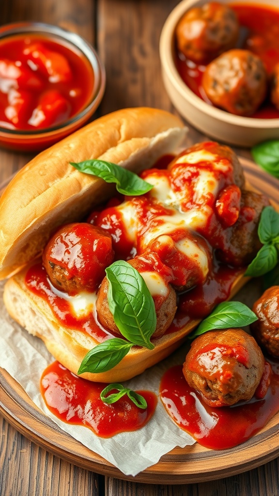 Homemade Meatball Marinara Sandwich Inspired by Subway - Fakeaway Recipes