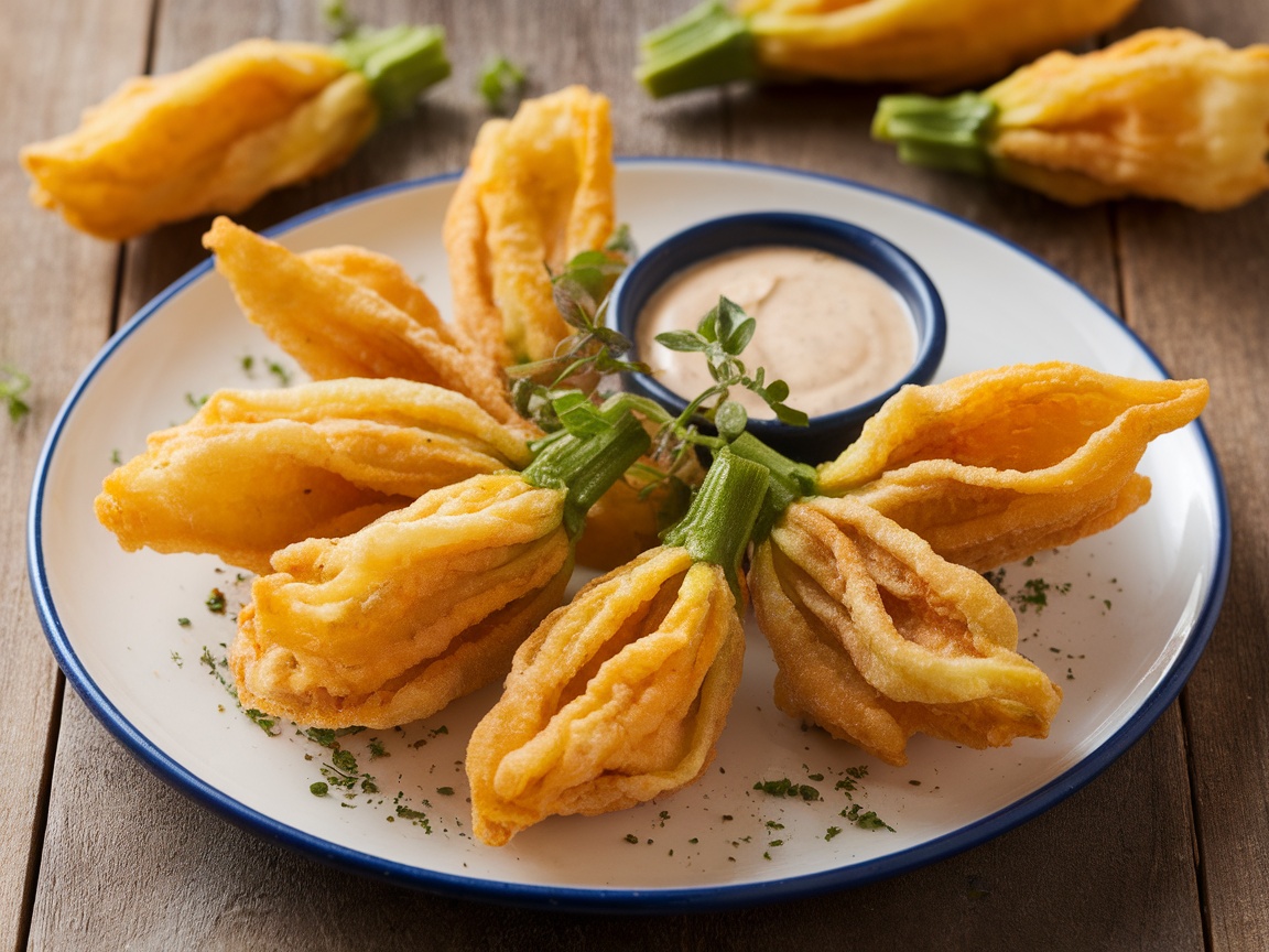 Fried Zucchini Flowers Recipe